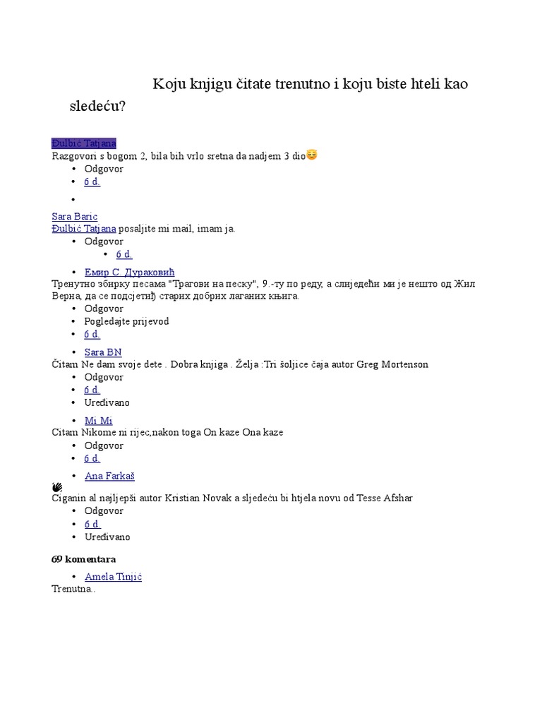 Knjigu Koju Čitate | PDF