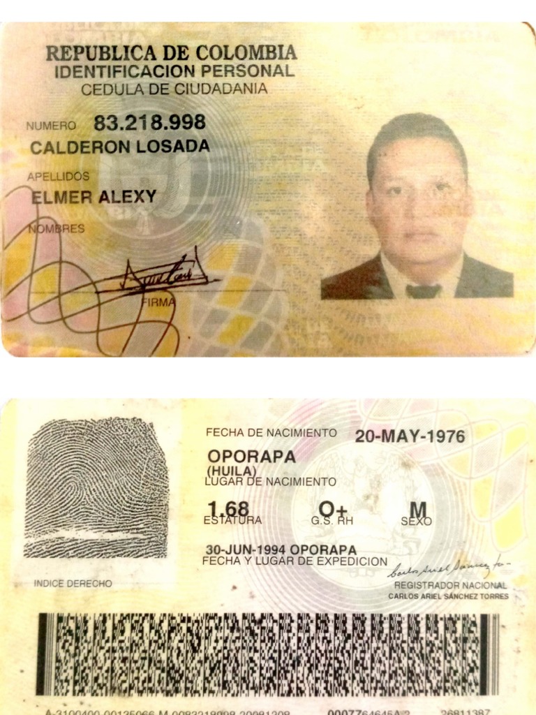 Cedula de Ciudadania | PDF