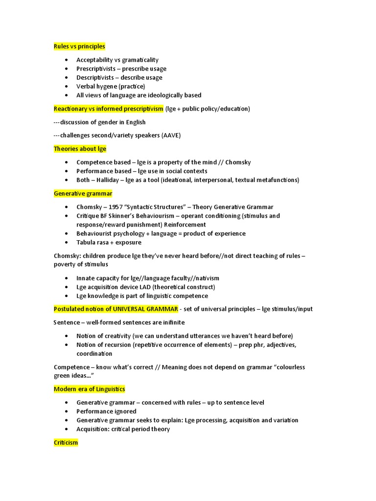 Lecture Prescriptivism And Descriptivism Pdf