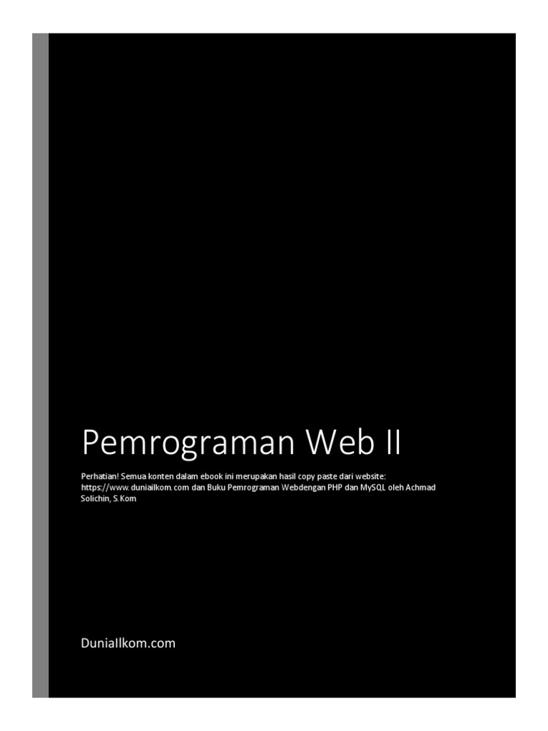 Modul Pemrograman Web II 2018-1-1 | PDF | Bisnis