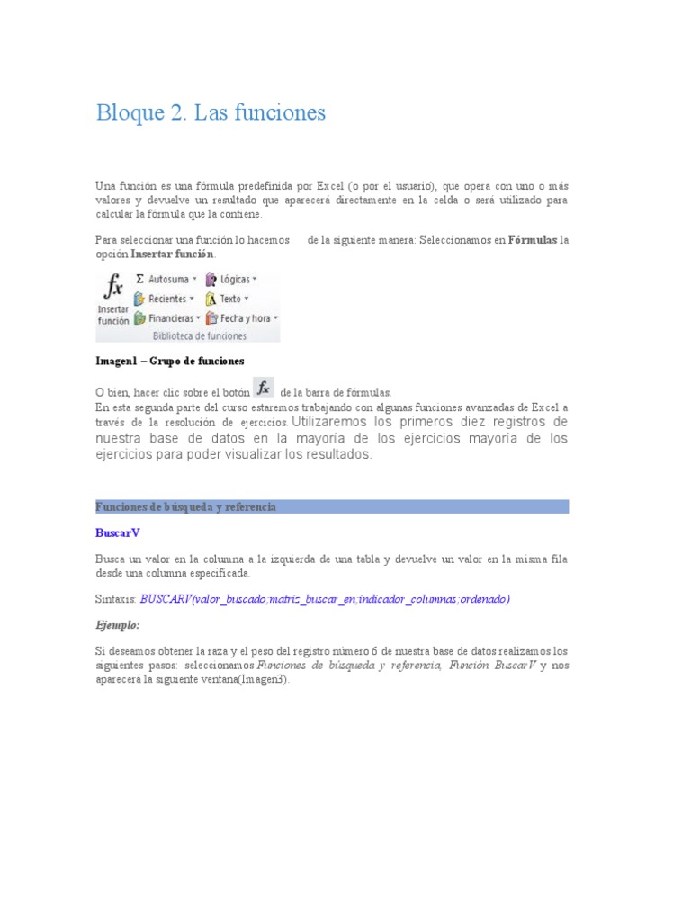 Bloque 2 Funciones | PDF | Fórmula | Matriz (Matemáticas)