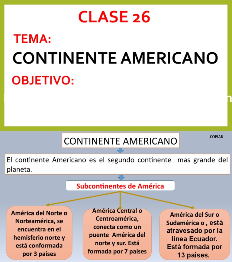 Clase 26 Contienente Americano | PDF