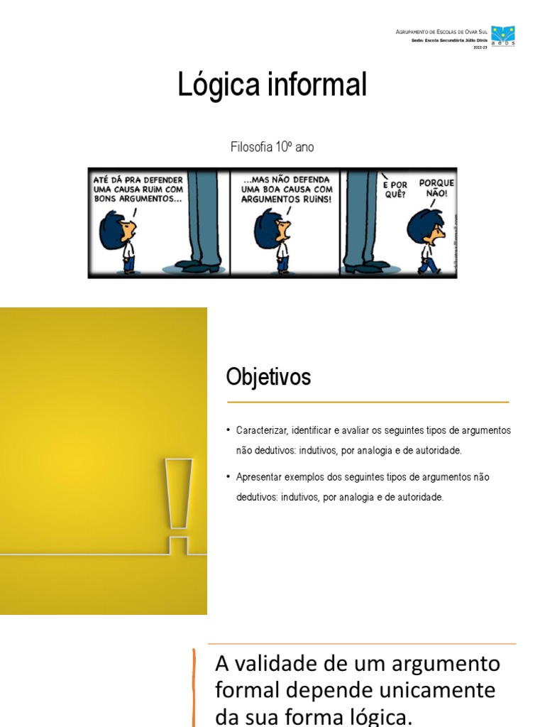 Lógica Informal Argumentos | PDF | Argumento | Raciocínio dedutivo