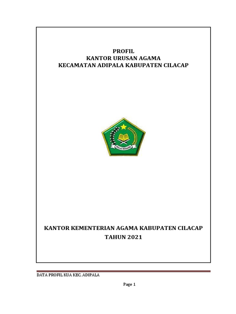 Profil Kua Kec - Adipala 2021 | PDF