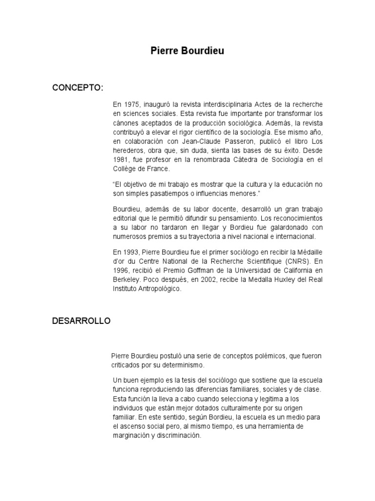 Pierre Bourdieu | PDF