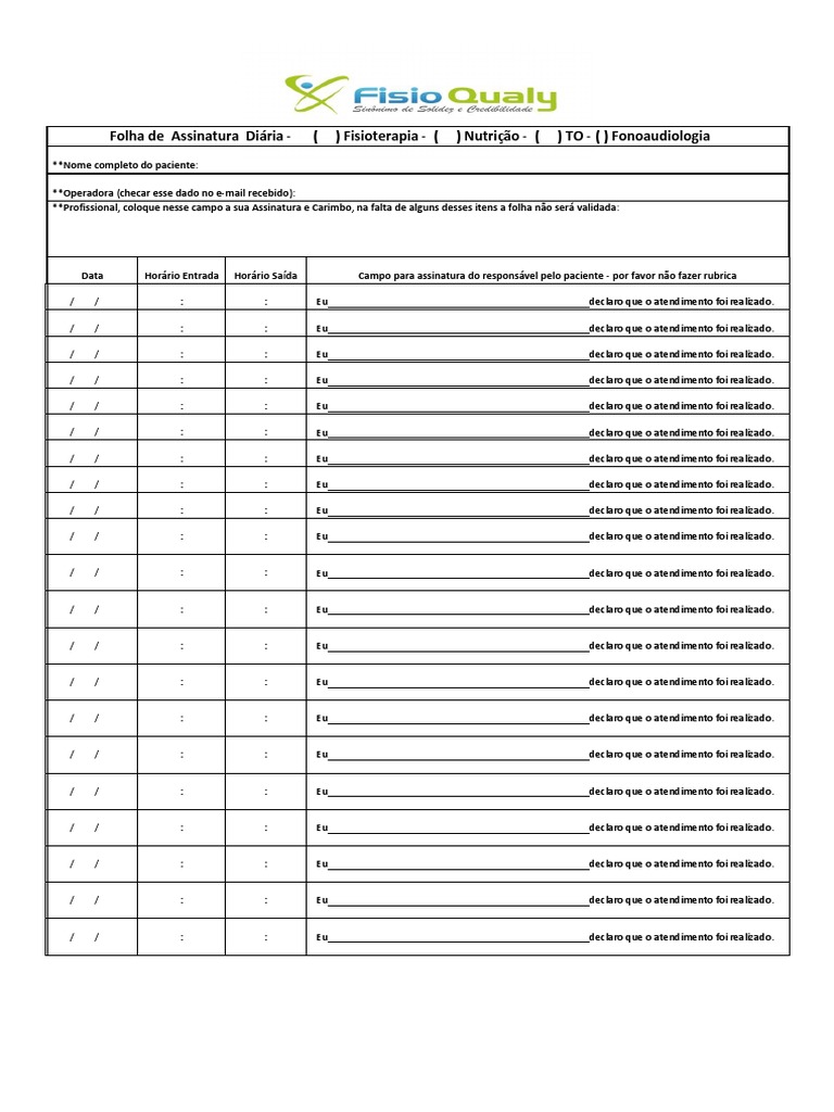 Folha De Assinatura Pdf