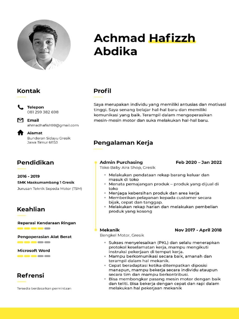 05 - CV - Achmad Hafizzh Abdika | PDF