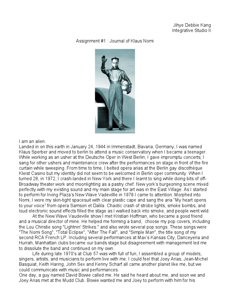 The Alien Journal of Klaus Nomi: A Retrospective on the Life and Career ...