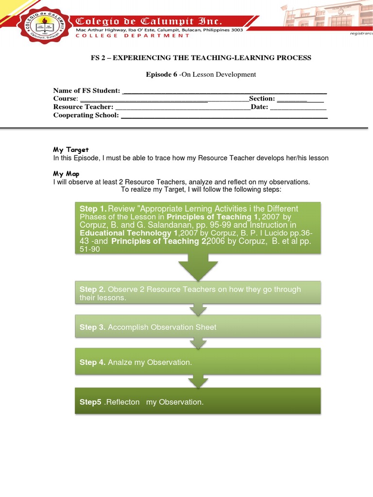 Episode 6 On Lesson Development | PDF | Educational Technology ...