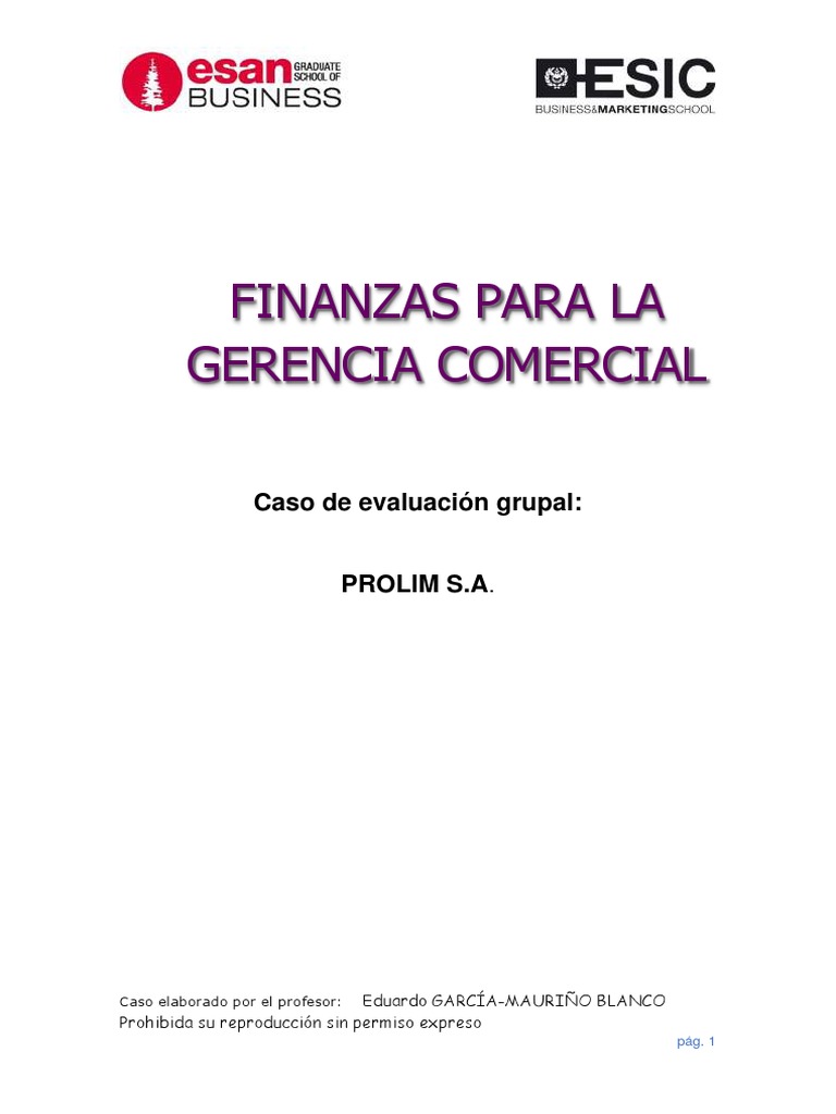 CASO PR+üCTICO PROLIN - (Evaluaci+ N Grupal) | PDF | Rentabilidad sobre recursos propios | Logística