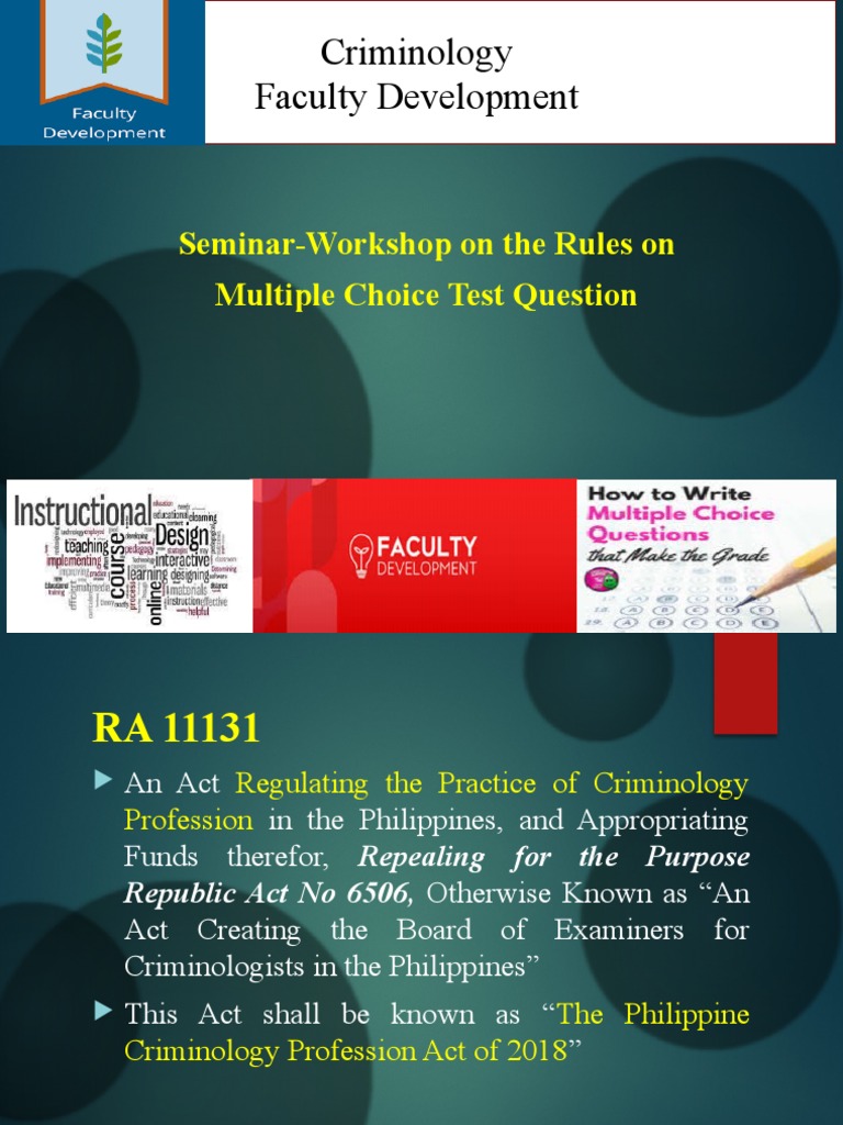 MCQ - Rules | PDF | Multiple Choice | Criminology