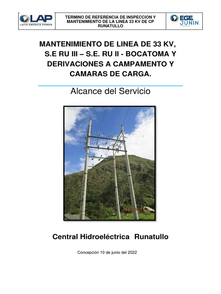 Termino de Referencia - Inspección de La Línea 33 KV | PDF