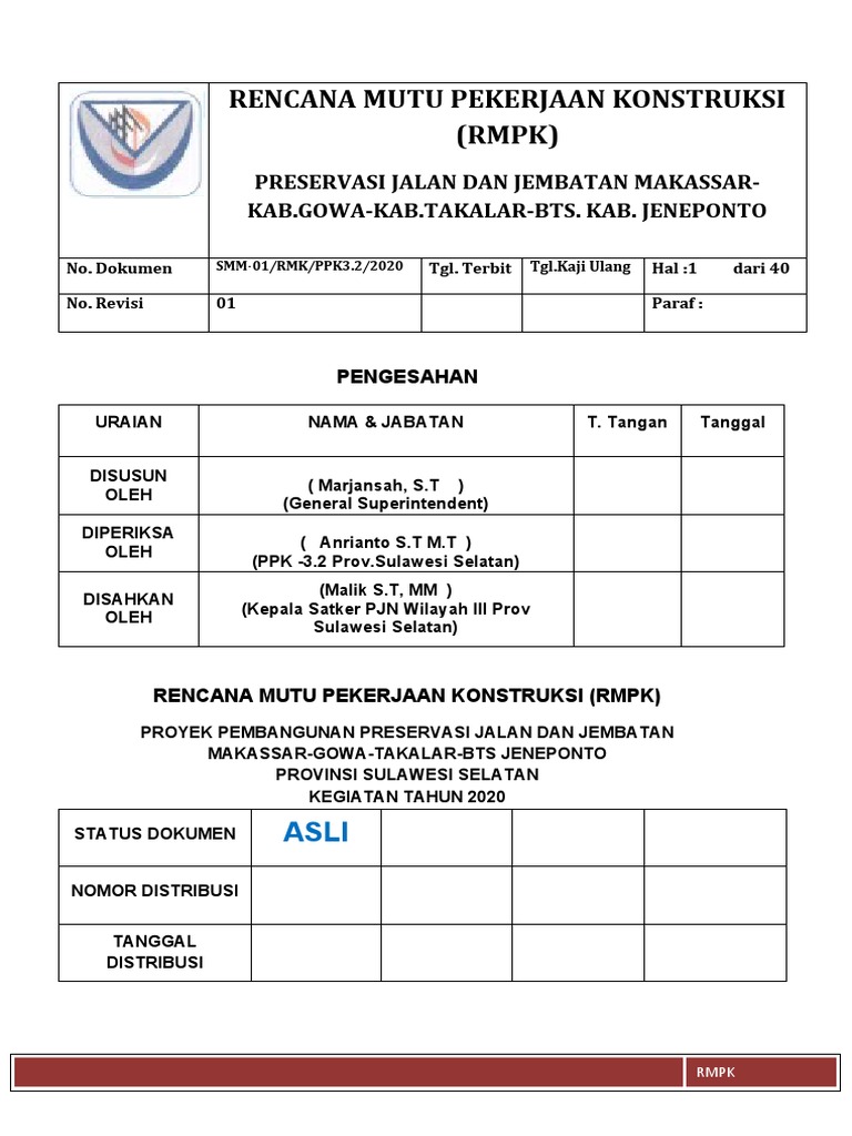 RMK Standar Revisi 1 | PDF