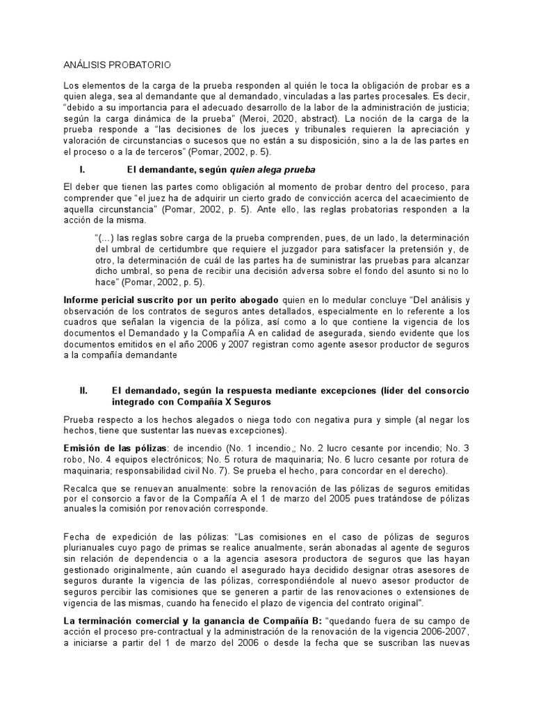 Análisis Probatorio - Sentencia Arbitraje | PDF | Evidencia (ley ...