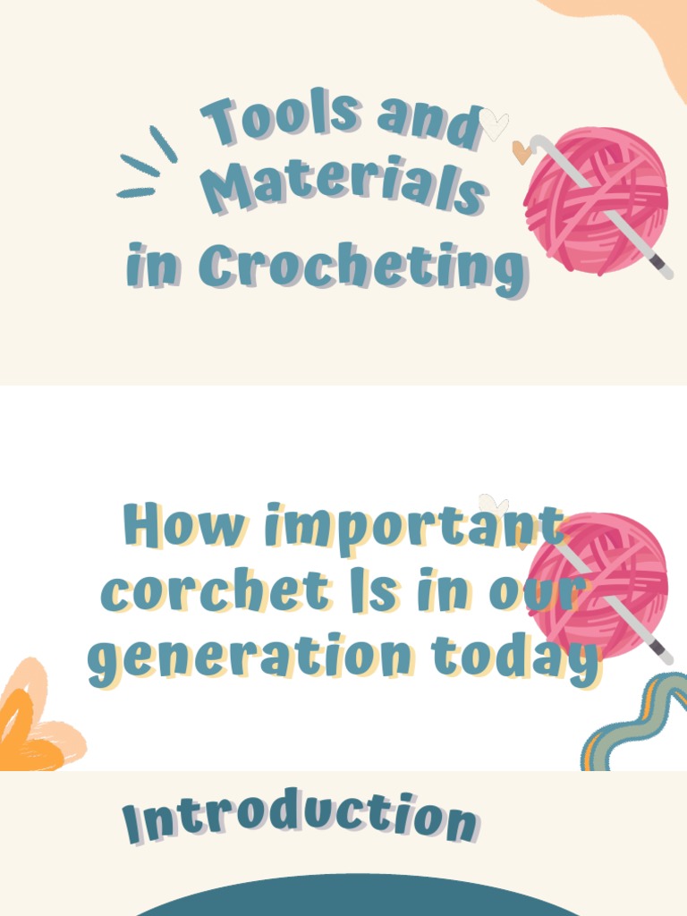 Essential Crochet Tools and Materials | PDF | Crochet | Yarn
