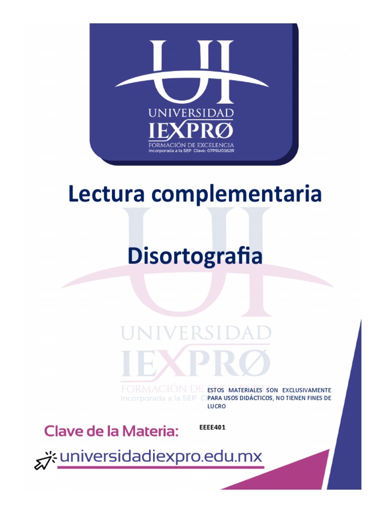 Disortografia. Complementaria | PDF | Escritura | Memoria