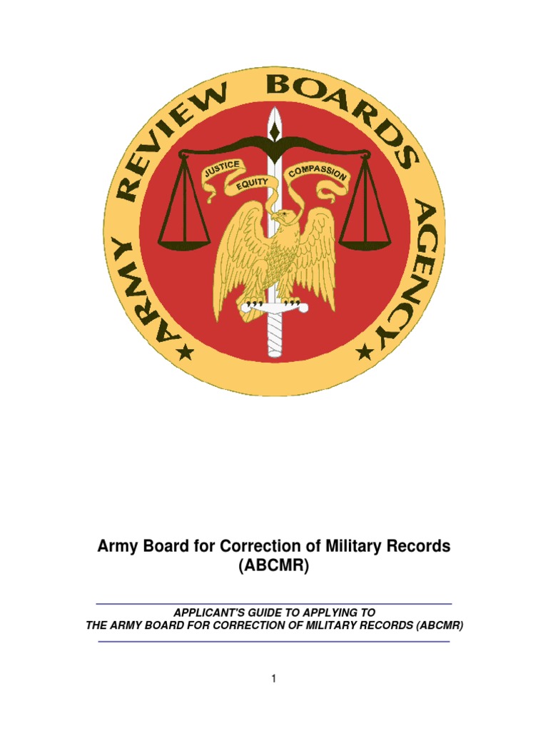 ABCMR Application Guide for Veterans | PDF | Military Discharge ...