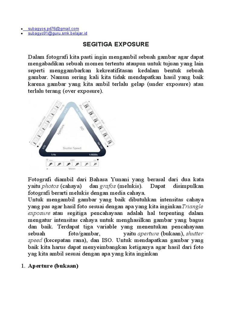 Segitiga Eksposure | PDF