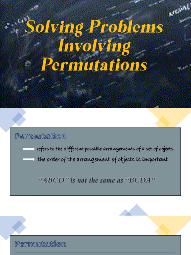 Solving Problems Involving Permutations | PDF
