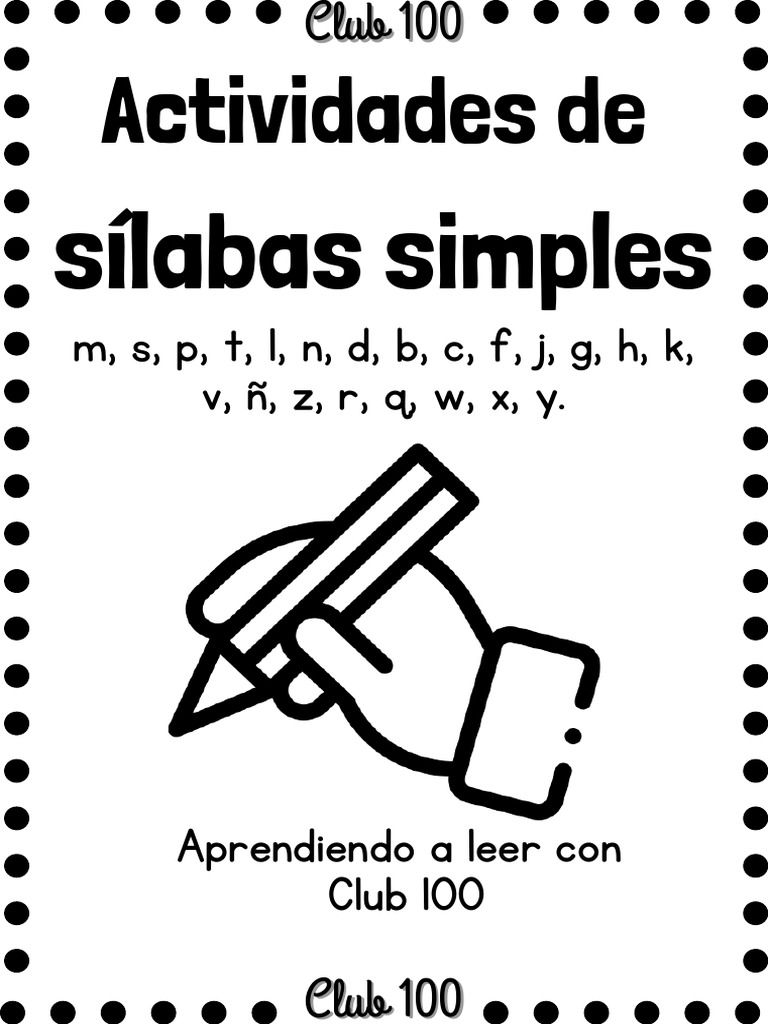 Cuadernillo sÃ_labas simples COMPLETO club 100 | PDF