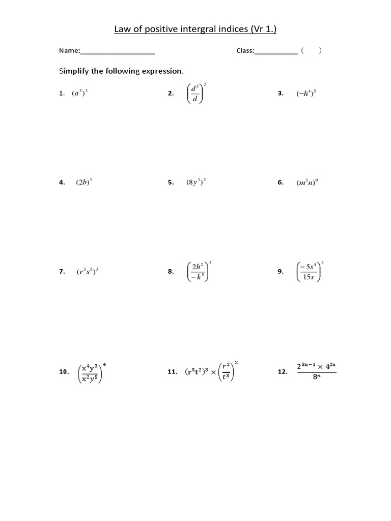 Math Exercises for Students | PDF