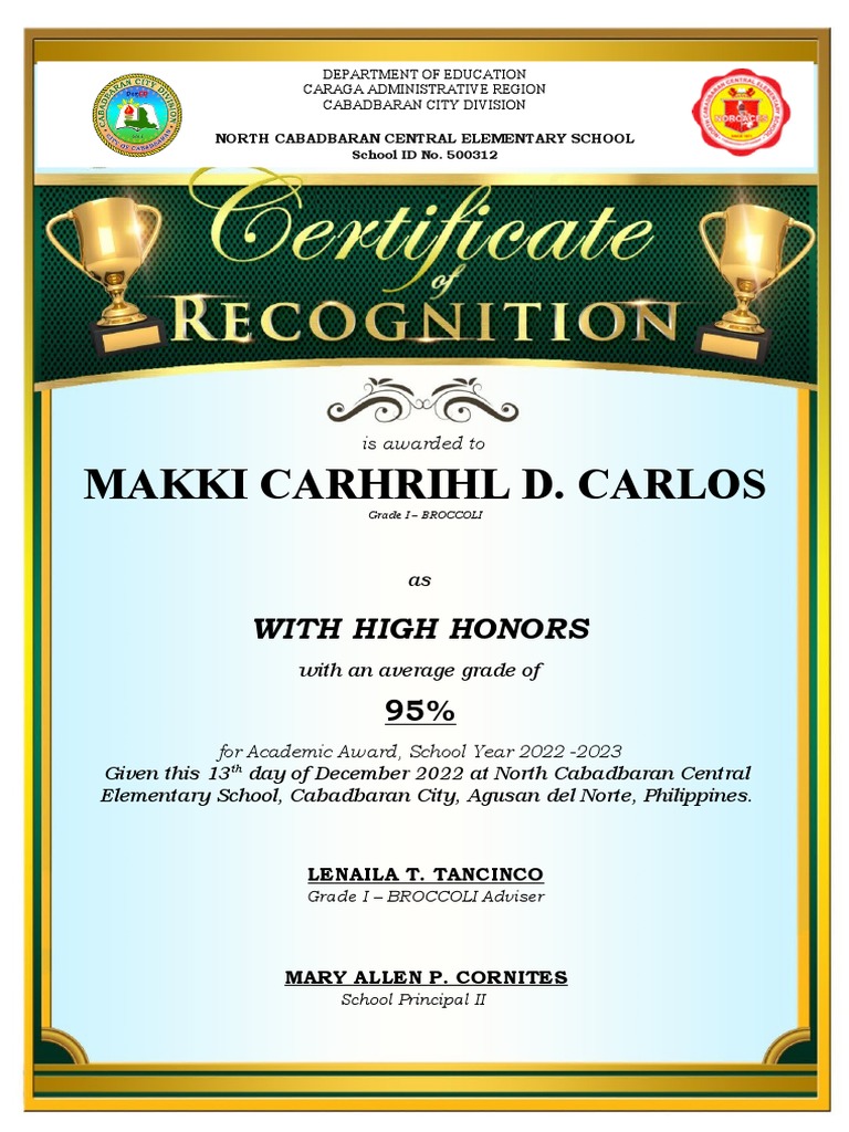 Norcaces Certificate Recognition 2022 | PDF | Government | Public ...