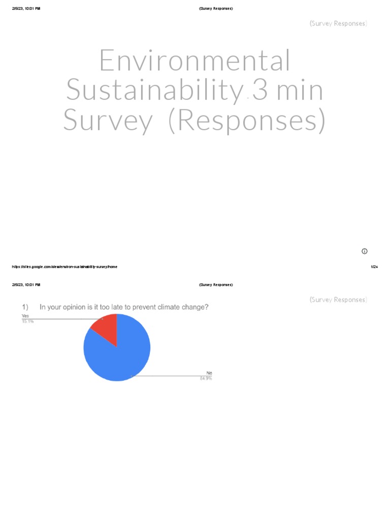 (Survey Responses) - 5-2-2023 | PDF | Sustainability | Environmental ...