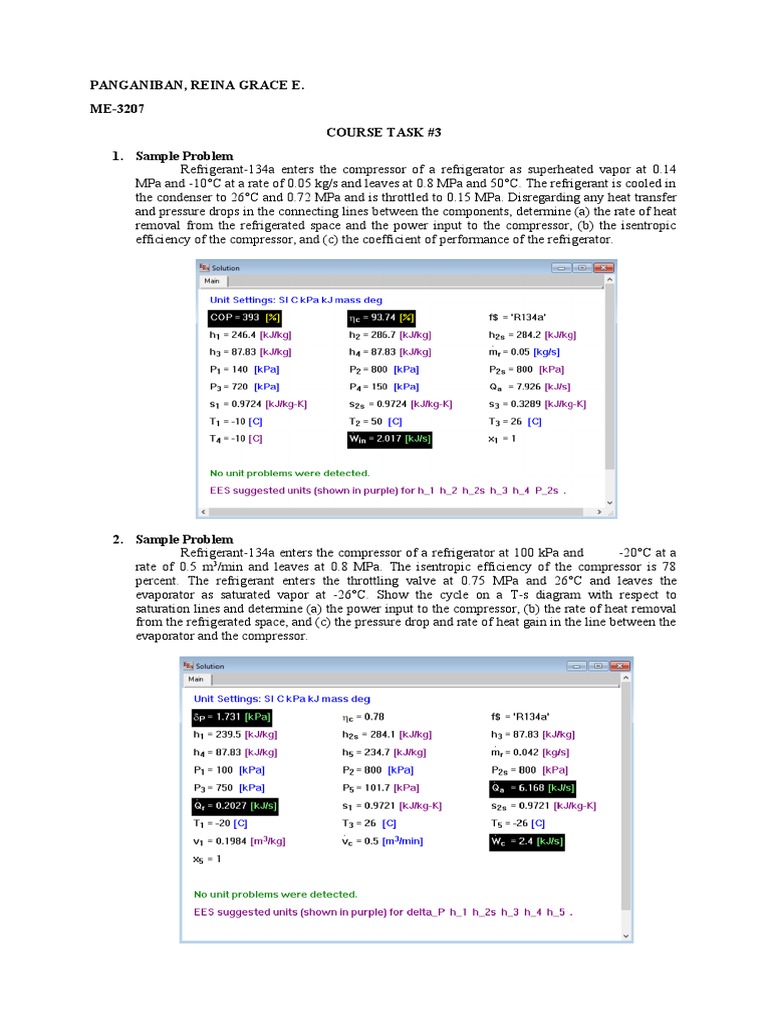 ME 417 Problems | PDF | Engineering Thermodynamics | Physical Quantities