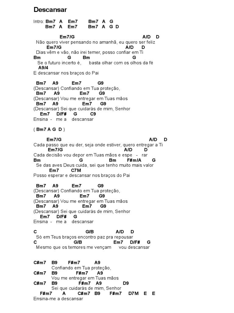 Descansar CIFRA | PDF