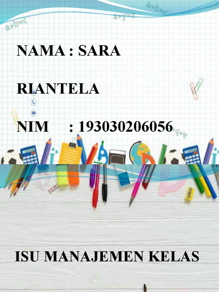 Isu Manajemen Kelas | PDF | Karier & Perkembangan