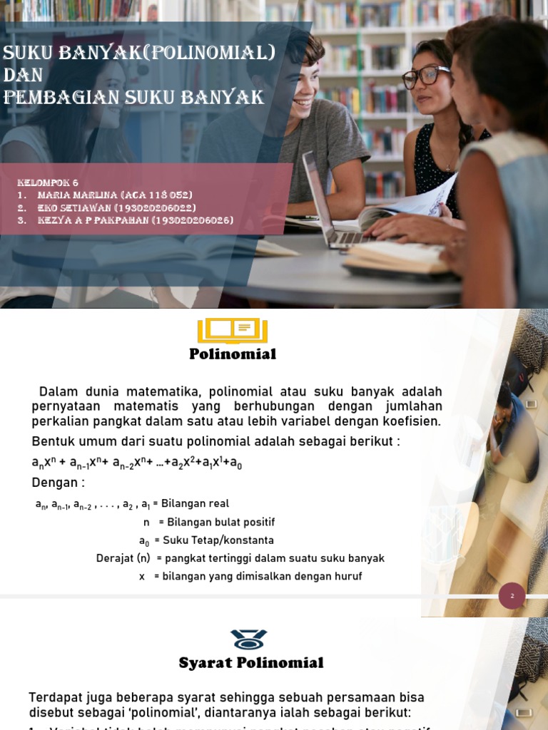 Kelompok 6 - Suku Banyak Dan Pembagian Suku Banyak | PDF