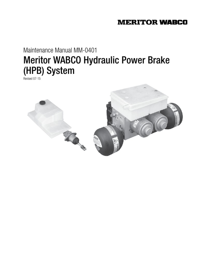 Hydraulic Power Brake System (HPB) | PDF | Anti Lock Braking System ...