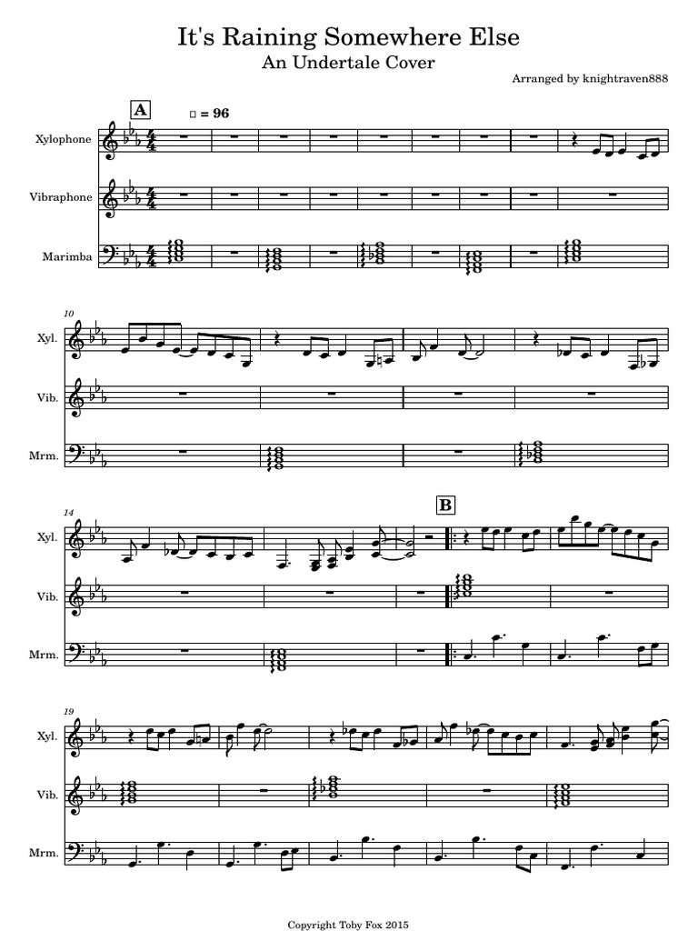 Its Raining Somewhere Else | PDF | Music Production | Percussion Instruments