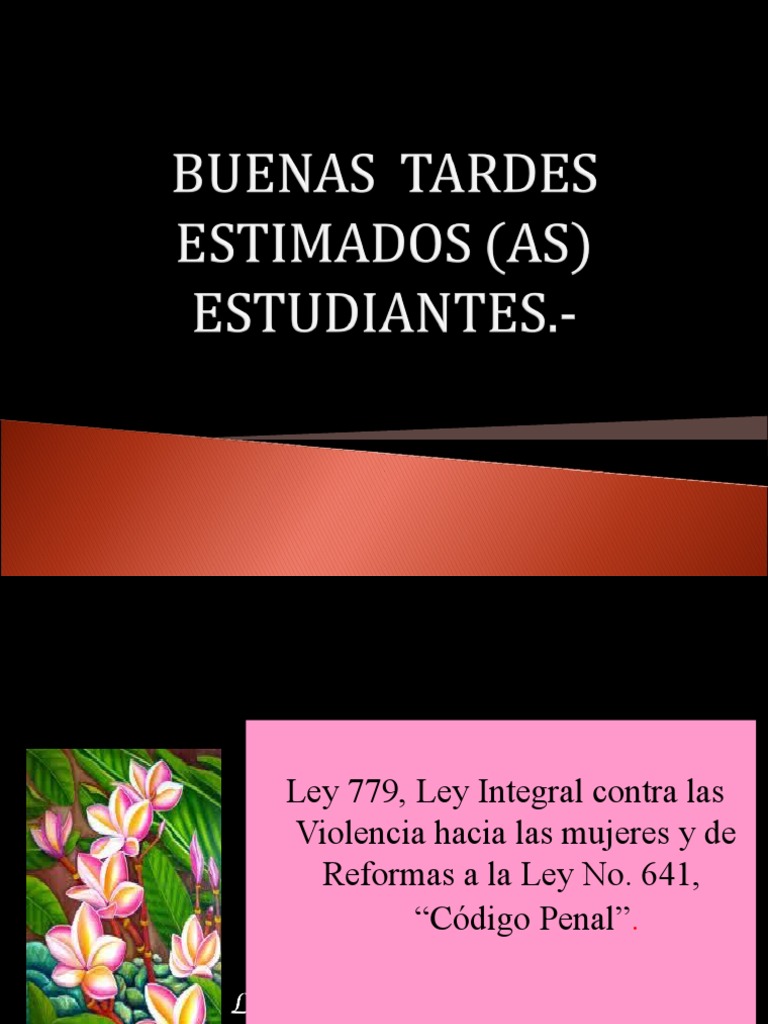 Ley 779 contra la violencia hacia las mujeres | PDF | La violencia ...