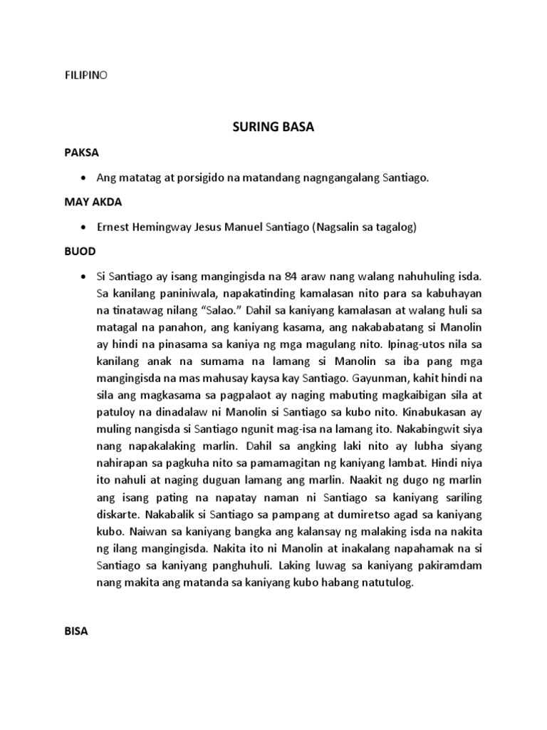 Suring BASA Sa FILIPINO | PDF