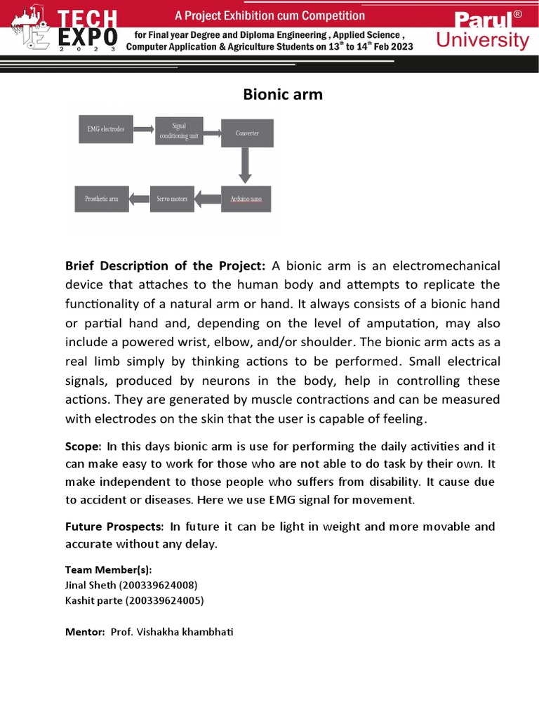 Bionic Arm - ENGLISH | PDF | Technology & Engineering