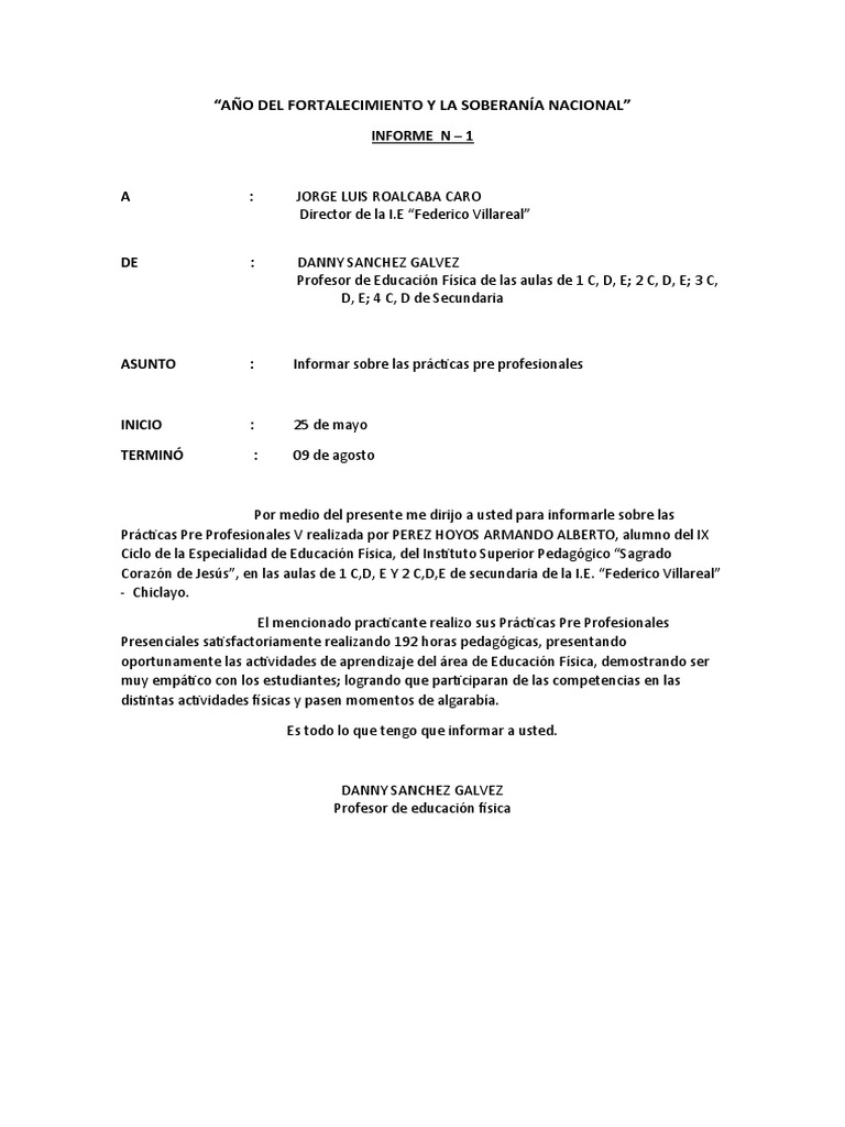 Informe para El Director | PDF