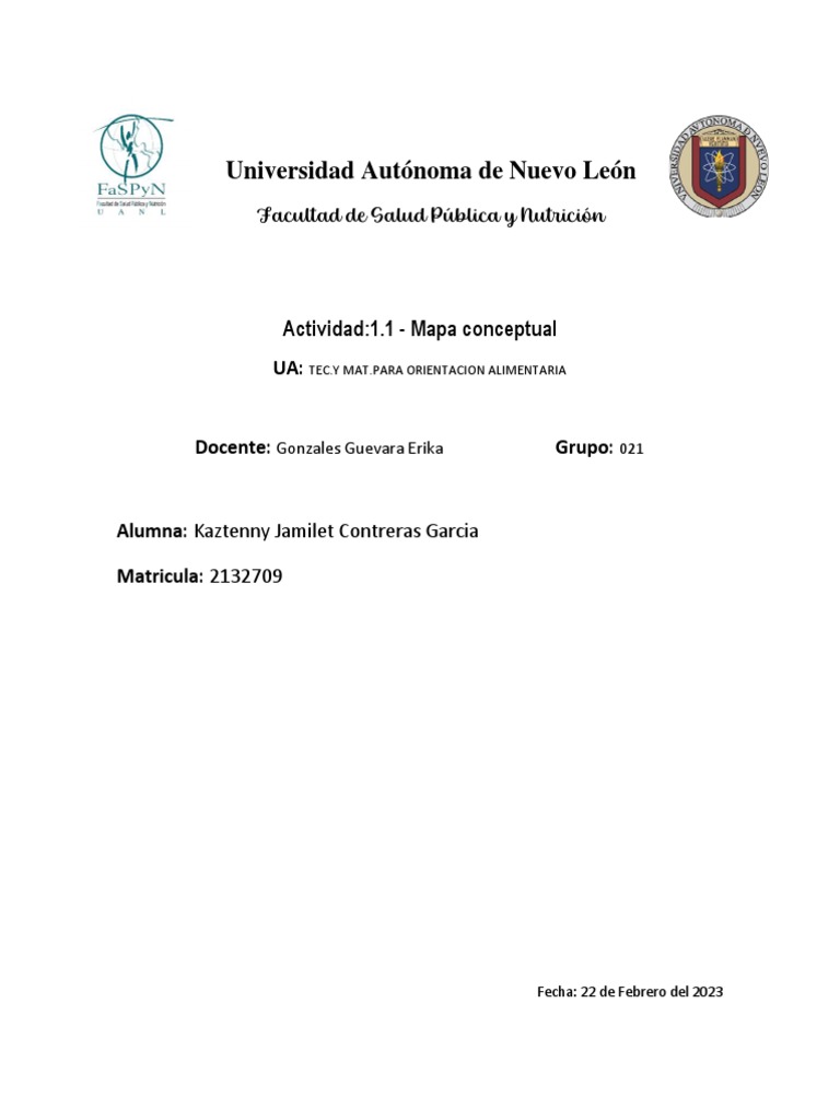 Mapa Conceptual Tec Y Mat Pdf