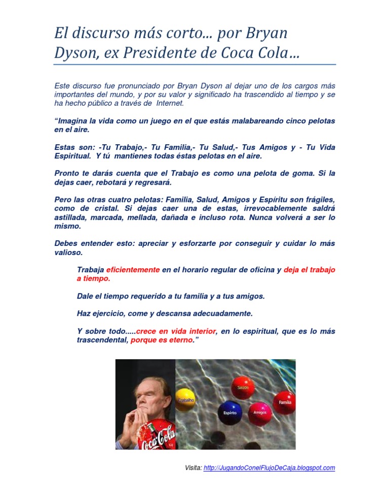 El Discurso de Bryan Dyson. | PDF | Ocio | Deportes