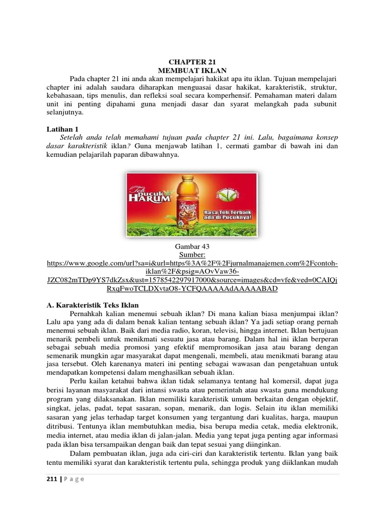 Membuat Iklan: Dasar Karakteristik Iklan? Guna Menjawab Latihan 1 ...