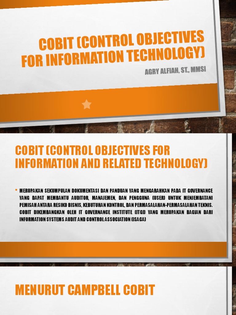 7 CobIT (Control Objectives For Information Technology) | PDF