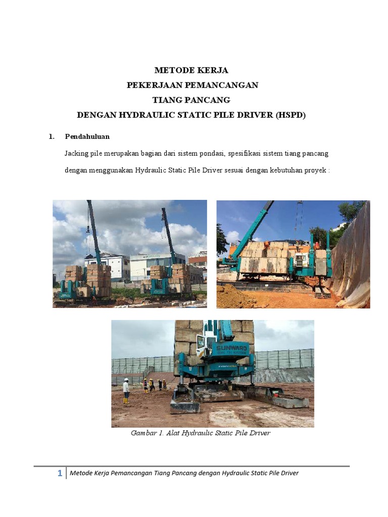 Method Statement HSPD 260 | PDF | Teknologi & Rekayasa