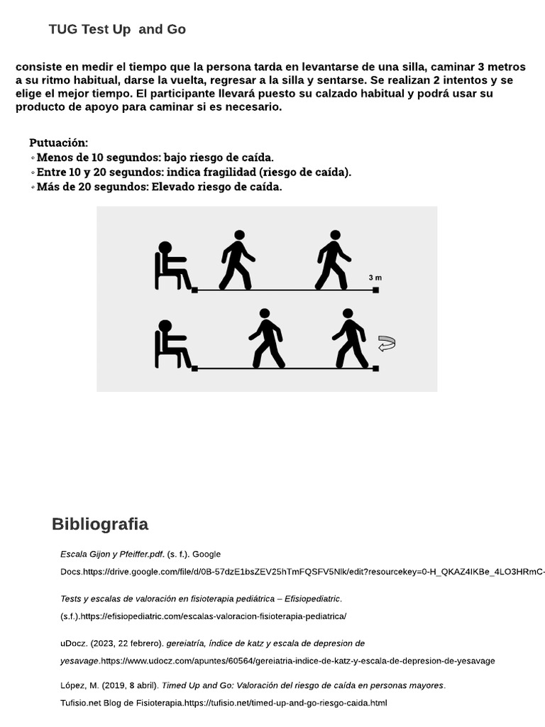 Escala TUG Con Las Bibliografias | PDF