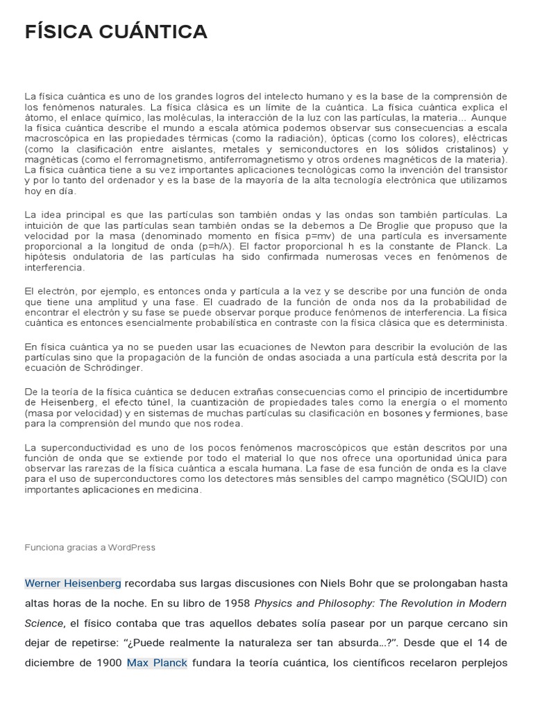 Introducción a la Física Cuántica | PDF | Mecánica cuántica | Electrón