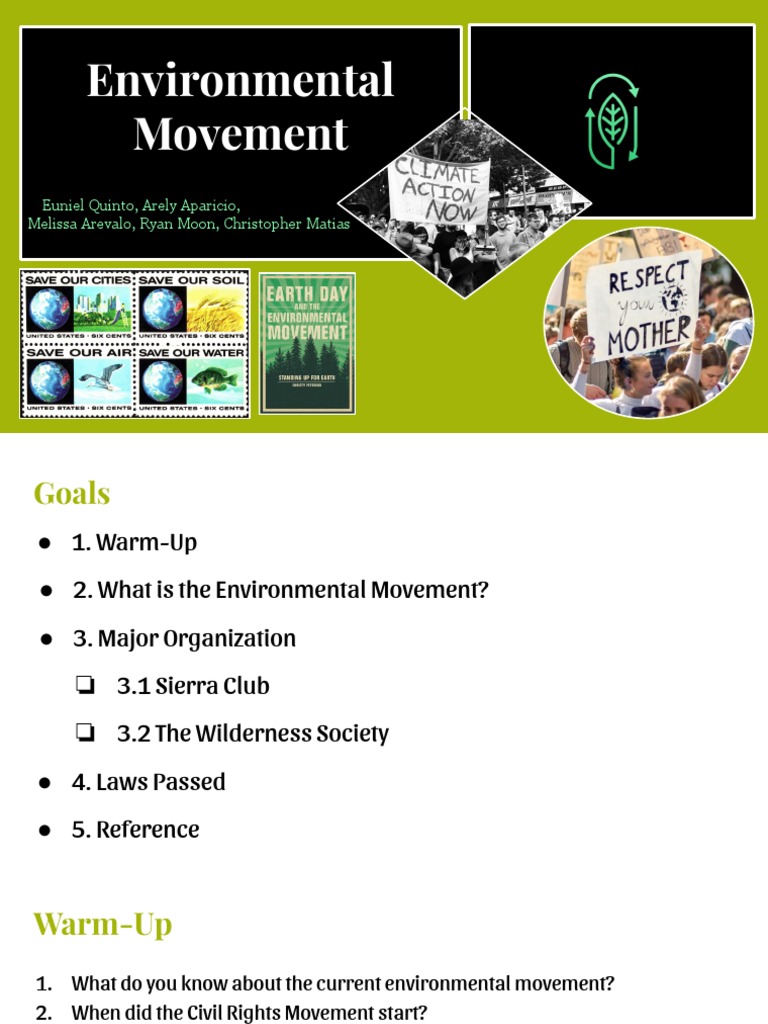 1960s Environmental Movement Overview | PDF | Environmentalism | Wilderness