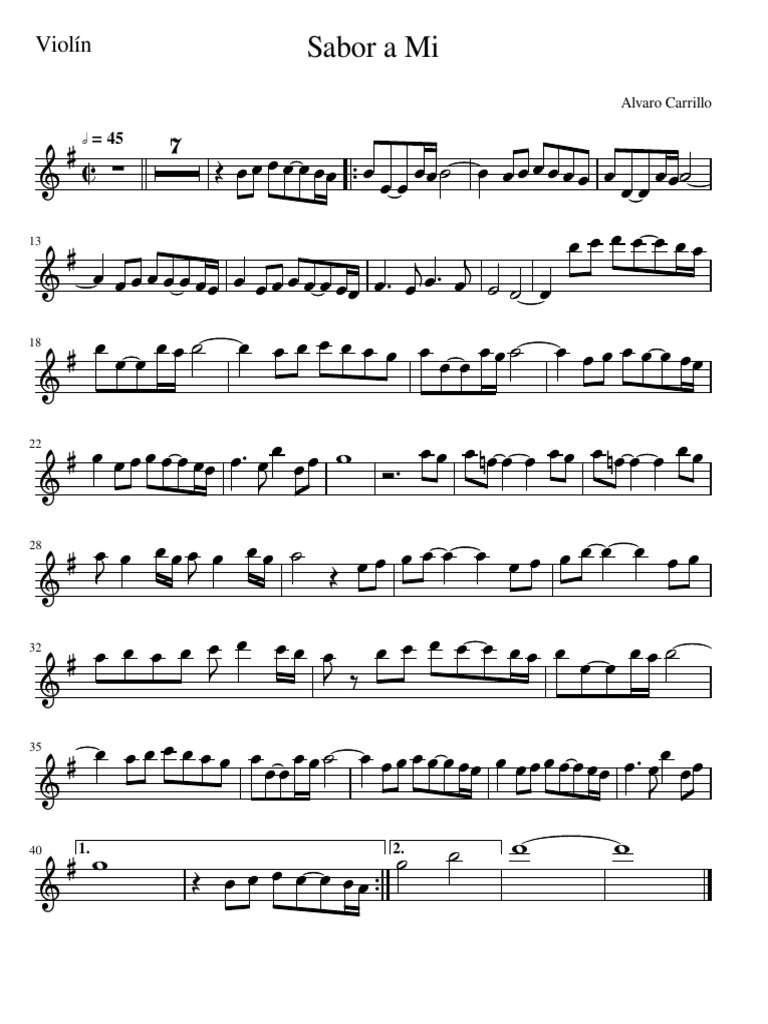 Sabor A Mi-Violín | PDF