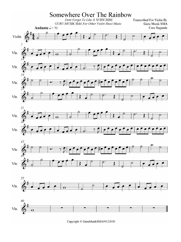 Somewhere Over The Rainbow | PDF
