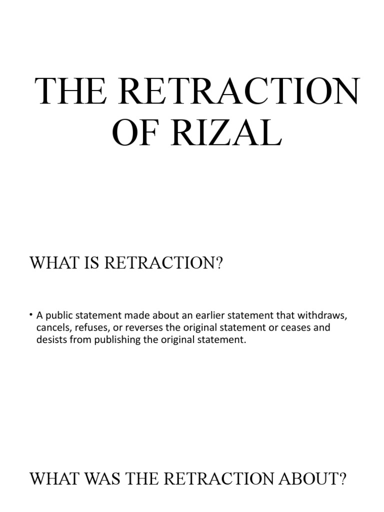 The Retraction of Rizal 1cl Francisco | PDF | Social Science