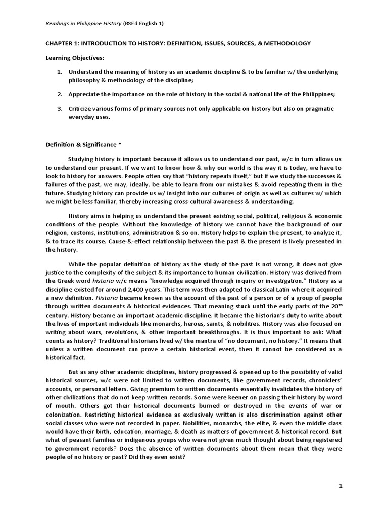 CHAPTER 1 Readings in Phil Hist | PDF | Scientific Method | Primary Sources