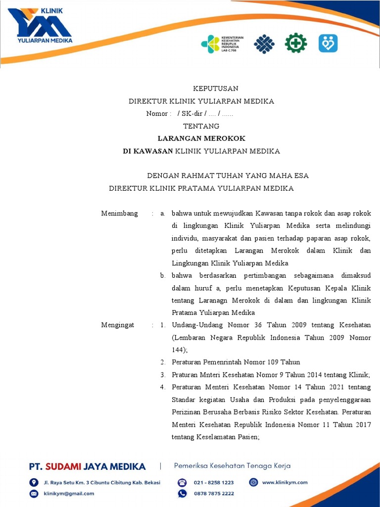 TKK.3 Ep 10 SK Larangan Merokok 00 | PDF